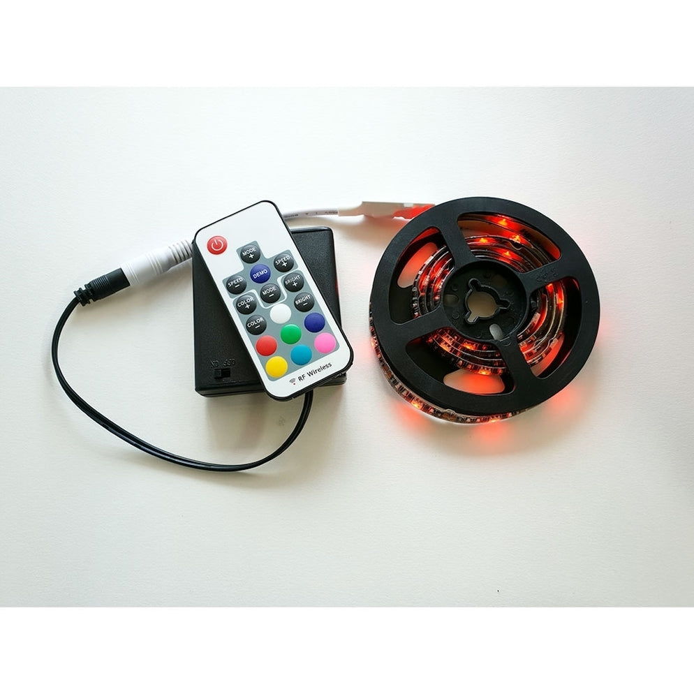 Battery Powered LED RGB Tape Light Kit 5V - 24V DC 3 ft Reel | Step 1 ...