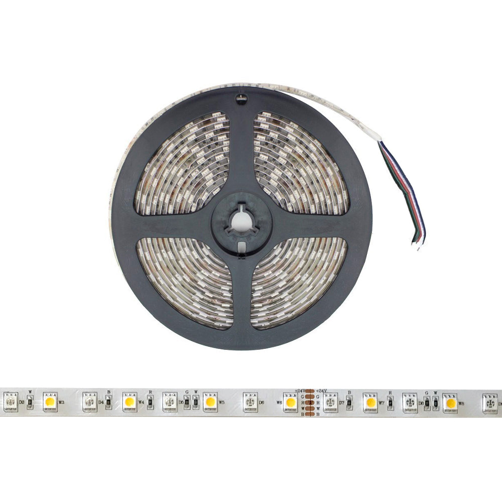 LED RGBWW Flexible Tape Light 24V DC 16 ft Reel | Step 1 Dezigns