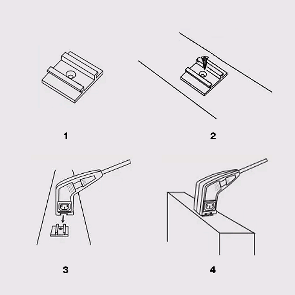 LED Arm Light Flat Mounting Clip | Step 1 Dezigns